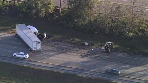 Crash Involving Semi Truck Causes Cooking Oil Spill Blocks Traffic For