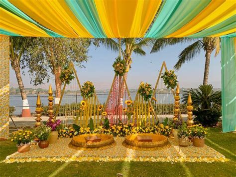 Outdoor Haldi Decor Ideas Haldi Function Decoration Haldi Decoration