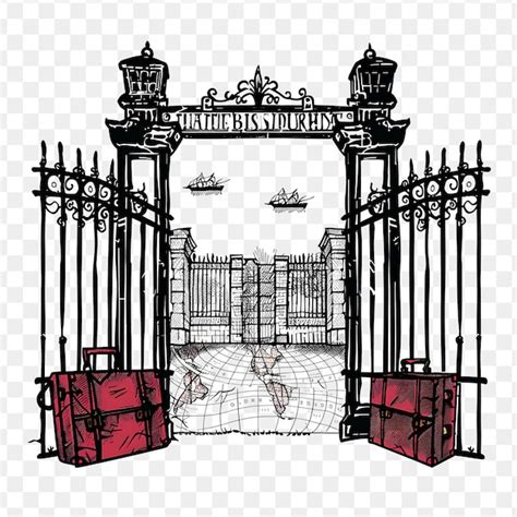 Premium Psd Travel Gate With Adventure Wedding Decorations Gate Is