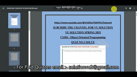 cs304 quiz 3 solution 2023 cs304 quiz 3 solution spring 2023 youtube