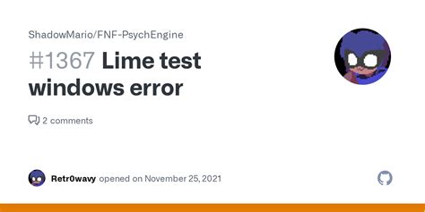 lime test windows error · issue 1367 · shadowmario fnf psychengine
