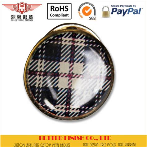 Round Offset Print Button Pins
