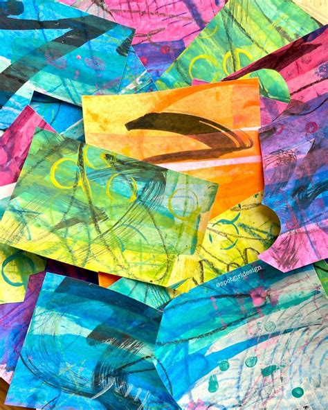 Collage Play Time With Last Months Workshop Materials