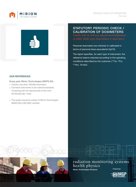 Mirion Technologies Dmc 3000 Dosimetry Checking User Manual 2 Pages Original Mode