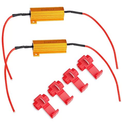 EFFECTIVE SOLUTION 2X 50W 6 OHM Load Inline Resistors For Blinking Lights 9 52 PicClick UK