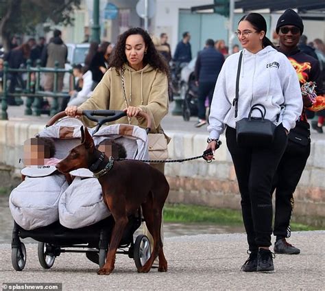 Leigh Anne Pinnock Cuts A Casual Figure As She Steps Out With Her Twins