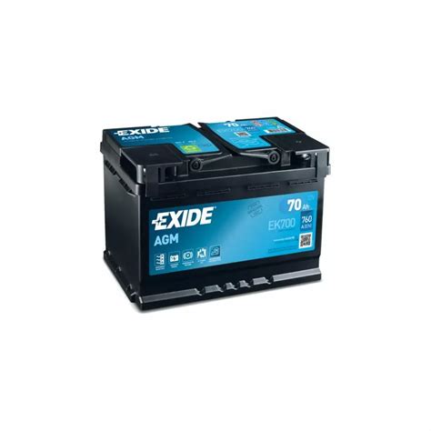 BATTERIE EXIDE START STOP AGM EK700 12V 70AH 760A Batteries Auto