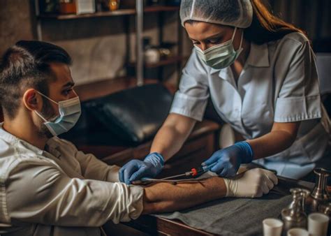Professional Blood Tests And Laboratory Work Image Premium Ai