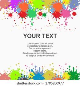 Abstract Vector Splatter Paint Color Design Stock Vector Royalty Free