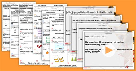 Using Determiners Year 4 Ready To Write Free Resource Pack Classroom