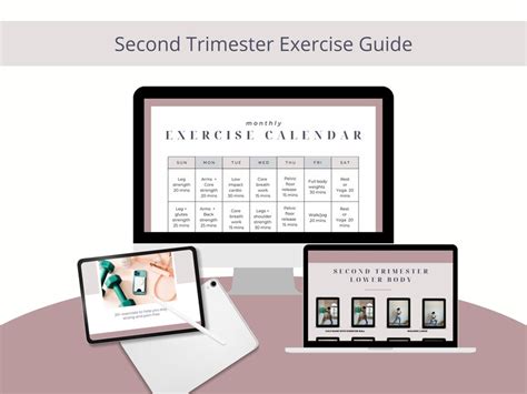Second Trimester Pregnancy Exercise Guide Etsy