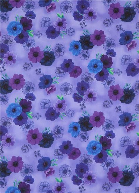 Lila Stoff Mit Blumen Von Timeless Treasures ModeS4u