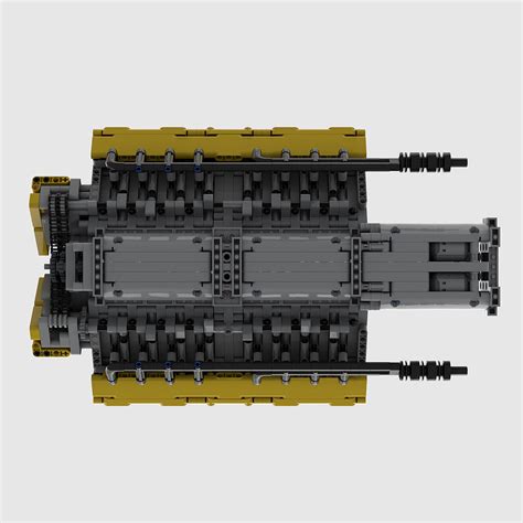 V16 Engine With Dual Pushrod Valves Building Block Engine Model Moc 16