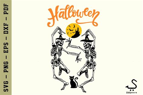 Halloween Dancing Skeleton Svg Graphic By Svgstore · Creative Fabrica