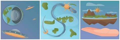 Earth Theory Square Compositions 31983975 Vector Art At Vecteezy