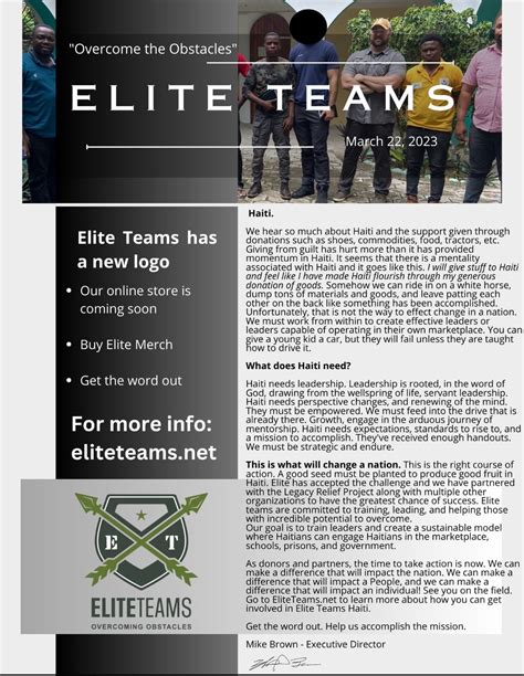 Benjamin Corbett On Linkedin Great Insight From One Of Our Partners In Haiti Elite Teams Is