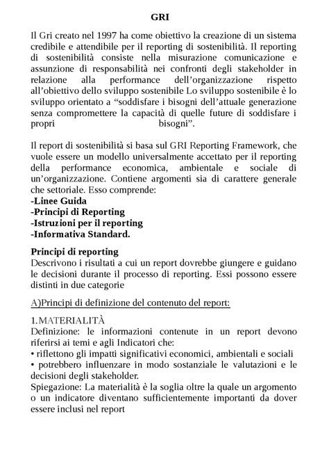 Appunti Global Reporting Docsity