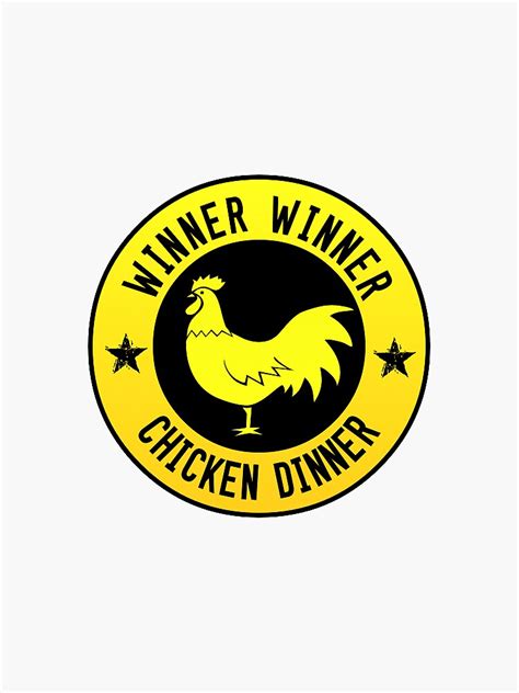 Winner Winner Chicken Dinner Sticker By Soulredeemer Redbubble