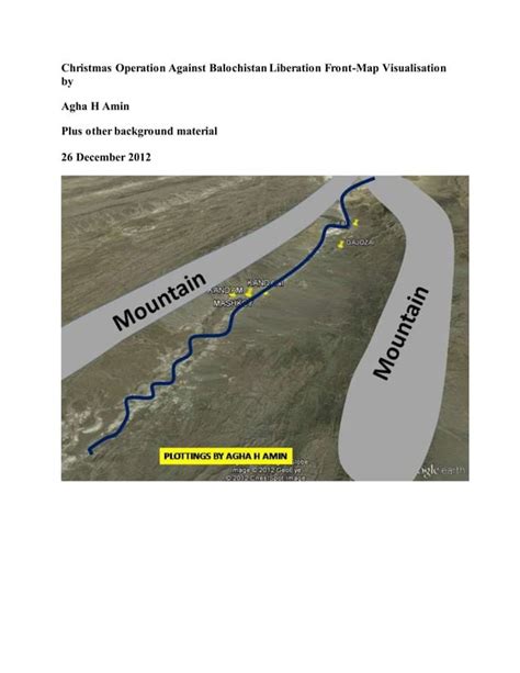 Christmas Operation Against Balochistan Liberation Front Map