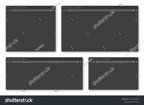 Blank Web Browser Window Tab Toolbar Stock Vector Royalty Free