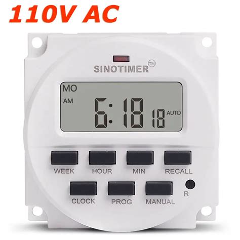 15 98 Inch LCD Big DISPLAY Timer 110V 120 Volt AC 7 Days Programmable Time Switch With UL Listed