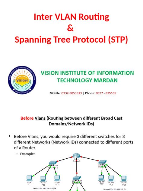 lecture 27 switching inter vlan routing spanning tree protocol