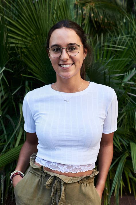 Portrait Of Cheerful Pretty Girl By Stocksy Contributor Ivan Gener