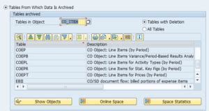 Data Archiving CO Line Items Saptechnicalguru