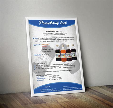 Motenicky Sirup Ponukovy List By Fm Grafik On Deviantart