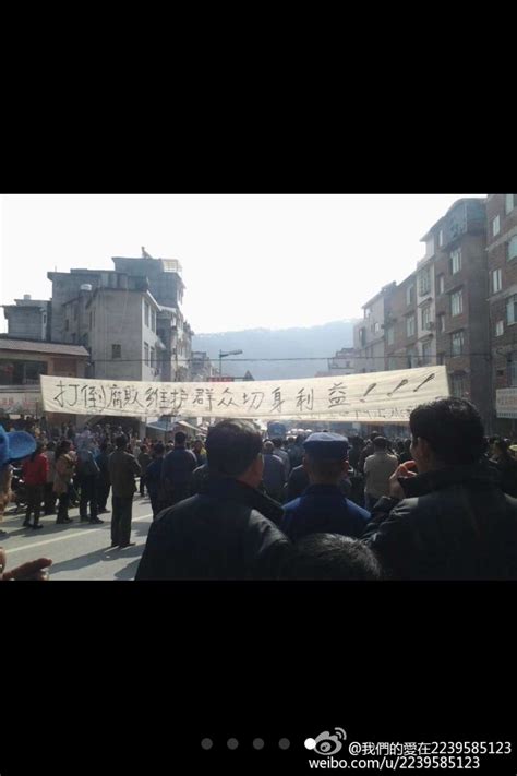 The Real China 真实的中国 1月19日，广西梧州市蒙山县陈塘镇罗应村、下漂村上千村民游行示威，围堵陈塘镇政府，抗议当地官员