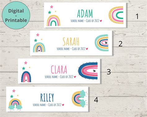 Personalized Student Bookmarks Class Bookmarks Pupil Ts Etsy