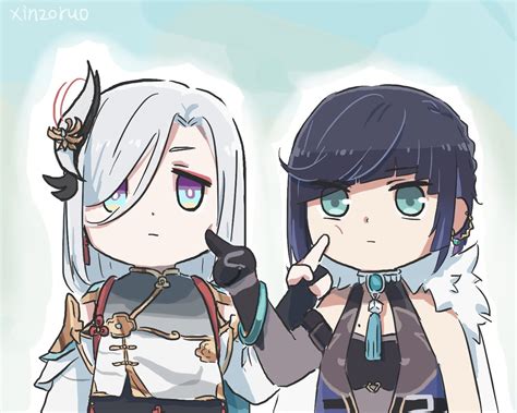 Shenhe And Yelan Genshin Impact Drawn By Xinzoruo Danbooru