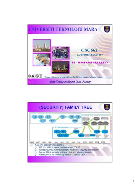 07 Windows Security Pdf Windows Registry Active Directory