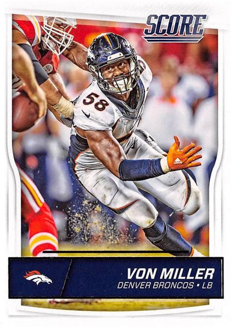 Von Miller Football Card Denver Broncos Super Bowl Champion Mvp