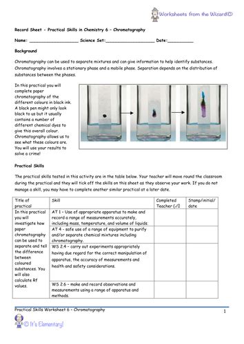 gcse 2016 aqa chemistry required practicals practical 6 chromatography by professor bunsen