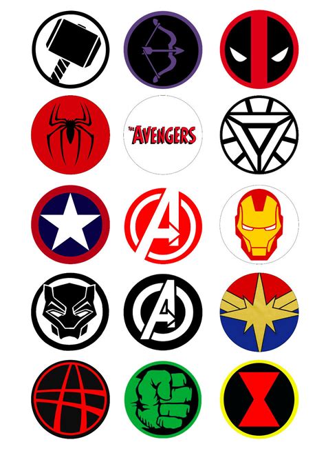 Avengers Cupcake Toppers