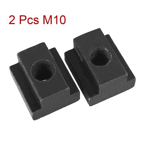 2pcs Steel T Slot Nut Grade 109 Tapped Through M10 Thread 516 Slot