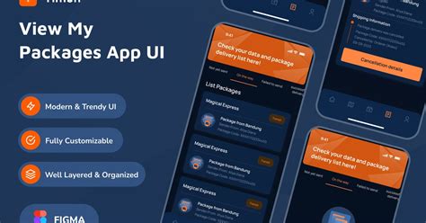 Timon View My Packages Dark Mode App Ui Ux And Ui Kits Ft Package