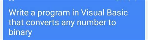 Solved Write A Program In Visual Basic That Converts Any Chegg