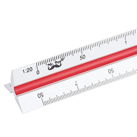 Mr Pen Metric Engineer Scale Ruler Ruler 12″ Aluminum Scale Ruler Triangular Scale Scale