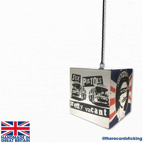 Handmade ‘sex Pistols Album Cover Ceiling Or Table Lamp Shade The