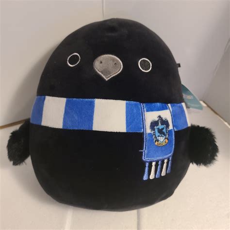 Squishmallow Harry Potter 8 Ravenclaw Raven Plush Nwt Black With Scarf