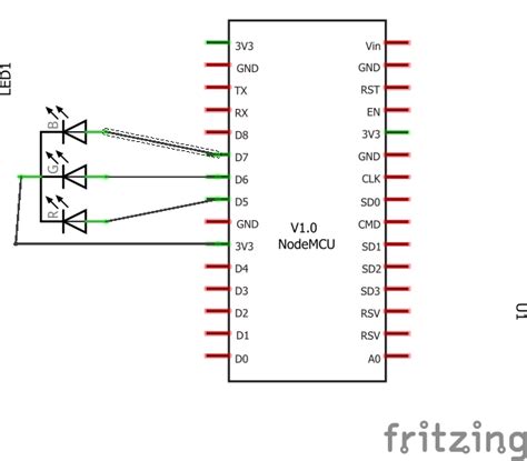 Rgb Led Control By Websocketsserver Nodemcu Beginner