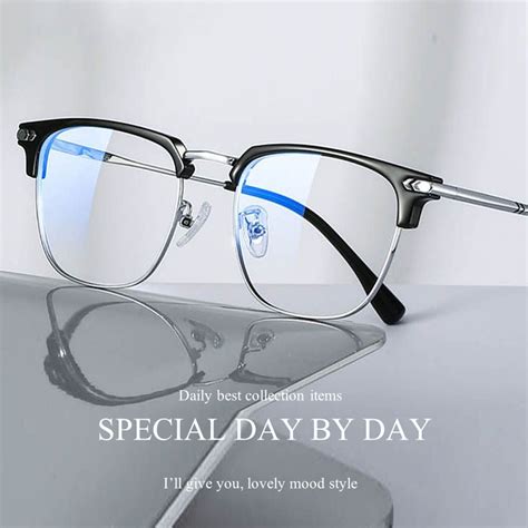 데일리나인 무료배송 DN NE 소두 안경테 남여공용 반무테 블랙 실버 남사친룩 패션 안경테 뿔테