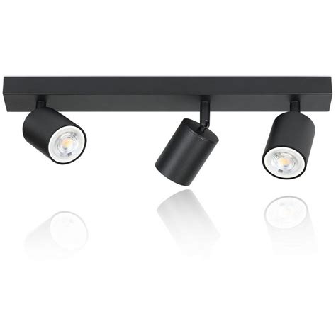 Nettlife Deckenstrahler 3 Flammig Schwarz Deckenlampe Vintage Gu10