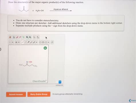 OneClass Draw The Structure S Of The Major Organic Product S Of The