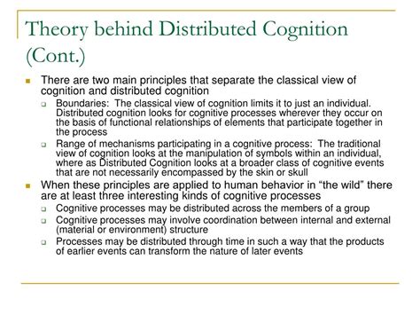 Ppt Distributed Cognition Towards A New Foundation For Human