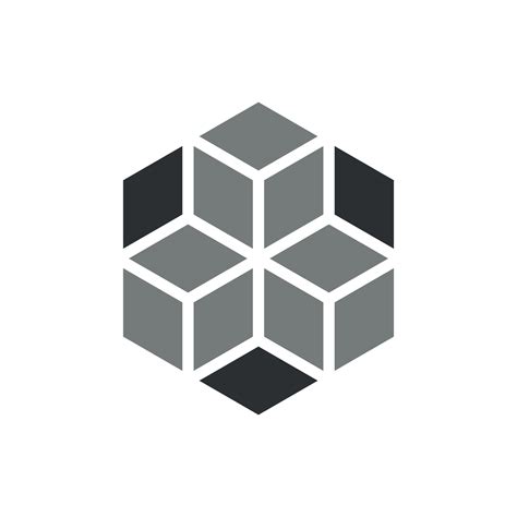 Blockchain Technology Vector Icon In Flat Style Cryptography Cube Block Illustration