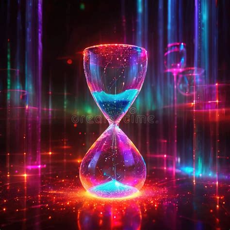 Hourglass Time Virtual Digital Online Representation Virtual Data