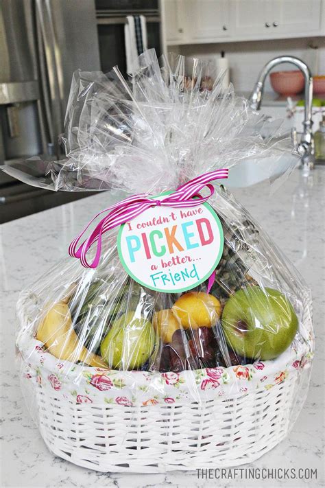 Fruit Basket T Idea With Free Printable Tag The Crafting Chicks
